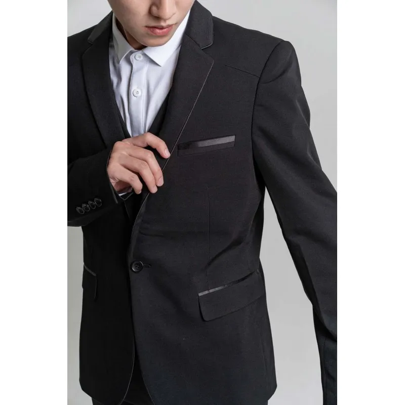 Men Long Sleeves One Button Coat - DEES