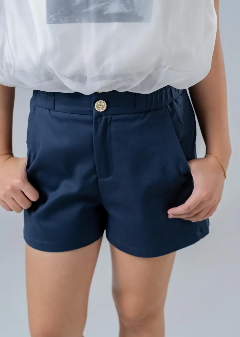 Elastic Waist Zip Fly Pants - DEES