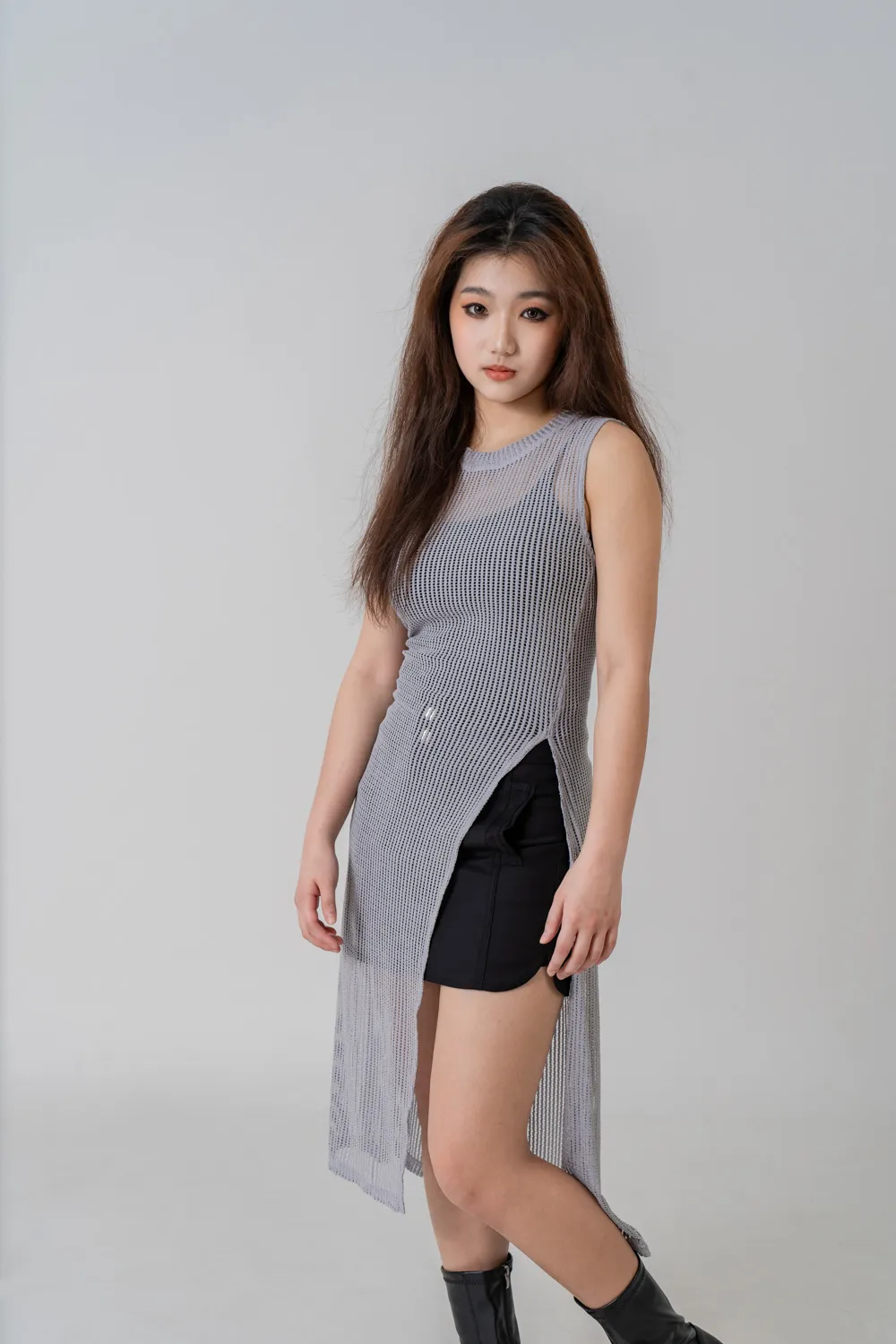 Side Slit Sleeveless Top - DEES